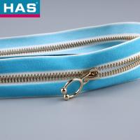 China #7 Metal Zipper Blue Pink Metal Dress Zippers For Garment Jacket for sale