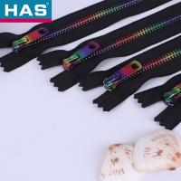 China Brass Colored Metal Zippers #5 #10 Rainbow Teeth Zippers For Clothing for sale