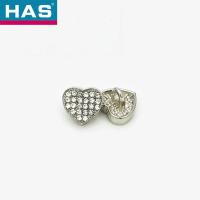 China 10mm Diamond Buttons silver Heart Shaped Buttons for sweater for sale