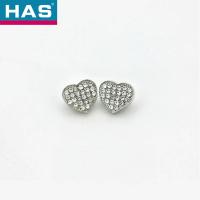 China 10mm Diamond Buttons silver Heart Shaped Buttons for sweater for sale