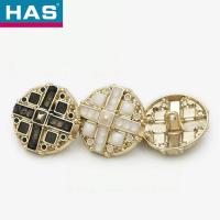 China Pink Designer Coat Buttons 17.5mm / 22.5mm Decorative Rhinestone Buttons for sale