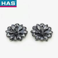 China Nickel Free Black Rhinestone Buttons 21mm Buttons For Coat Windbreaker for sale