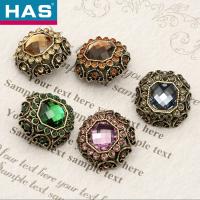 China Colorful Metal Coat Button 18mm / 23mm Decorative Coat Buttons for sale