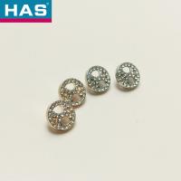 China Circular Diamond Buttons 11mm Custom Metal Buttons For Shirts for sale