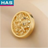 China 21.5mm Custom Metal Buttons Gold Metal Pants Button washable for sale