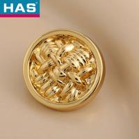 China 21.5mm Custom Metal Buttons Gold Metal Pants Button washable for sale