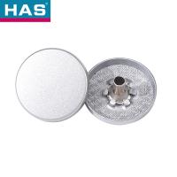 China Decorative Custom Brass Buttons 4 Part Spring Snap Button 10 / 12.5 / 15mm for sale