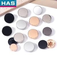 China Decorative Custom Brass Buttons 4 Part Spring Snap Button 10 / 12.5 / 15mm for sale