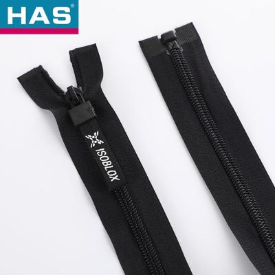 China #5 #7 Black Coil Nylon Zipper with additional tabbed puller for bags for sale