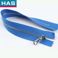 China Popular Custom Shiny Nickel Teeth Color Metal Closed End Zipper For Clothes for sale