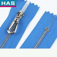 China Popular Custom Shiny Nickel Teeth Color Metal Closed End Zipper For Clothes for sale