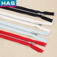 China Custom Brass Metal Zipper Open End Shining Nickel Zipper For Customers' Color Sample for sale