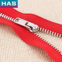 China Custom Brass Metal Zipper Open End Shining Nickel Zipper For Customers' Color Sample for sale