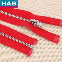 China Custom Brass Metal Zipper Open End Shining Nickel Zipper For Customers' Color Sample for sale