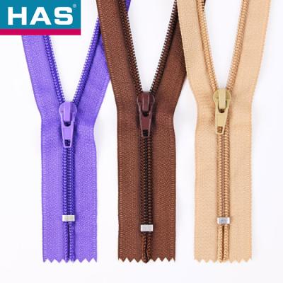 China Any Color Custom Close End Nylon Zipper With Colorful Polyester Fabric Tape for sale