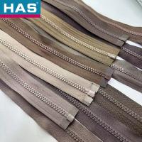 China #5 Resin Coil Zipper With Hard Material Thick Teeth Open End Design for sale