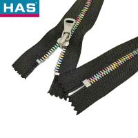 China Colorful Gradient Metal Y - Teeth Closed End Zippers For Clothing Luggage Handbags for sale