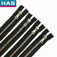 China Colorful Gradient Metal Y - Teeth Closed End Zippers For Clothing Luggage Handbags for sale