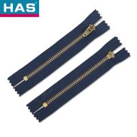 China Home Textile Brass 3 Metal Teeth Zipper For Bag Jeans Dress Custom Zipper Sliders for sale