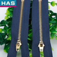 China Home Textile Brass 3 Metal Teeth Zipper For Bag Jeans Dress Custom Zipper Sliders for sale