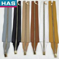 China Braided Bag Zipper Accessories Handmade Bag DIY Zipper PU Metal Tooth Zipper for sale