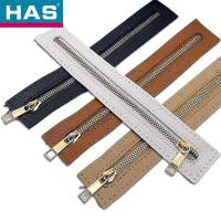 China Pu Leather Bags Accessories Self Locking Custom Close End Metallic Zipper for sale