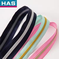 China Garment Eco-friendly Nylon Zipper Manufacture With Customizable Width And Colorful Teeth Plastic Zipper for sale