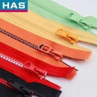 China Fashionable Personalized Clothing Bag Zipper With Customized Logo And Color Invisible Resin Glue Teeth Electroplated Teeth for sale