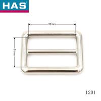 China Handbag Accessories Round Metal Slide Adjuster 32 MM Nickel Metal Tri Glide Buckle for Bags for sale