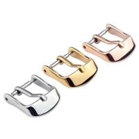 China Premium Silver Black Rose Gold Stainless Steel Watch Band Accessory Watchband Buckle for sale