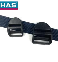 China 20mm / 25mm Black Plastic Ladder Lock Buckle Strap Adjuster For Webbing Gear for sale