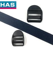 China 20mm / 25mm Black Plastic Ladder Lock Buckle Strap Adjuster For Webbing Gear for sale