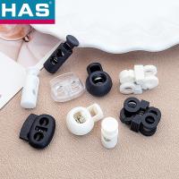 China Black Plastic Pig Nose Cord Lock Adjustable Stopper For Elastic Ropes for sale