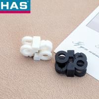 China Black Plastic Pig Nose Cord Lock Adjustable Stopper For Elastic Ropes for sale