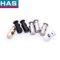 China Custom Fastener Cord Locks Single / Double Hole Toggle End Stoppers For Drawstrings for sale