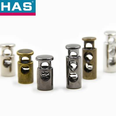 China Spring Toggle Cord Lock Custom Drawstring Stopper For Clothing Bags for sale