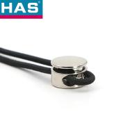 China Custom Logo Metal Cord Lock 2 Hole Drawstring Stopper For Bags Clothing for sale