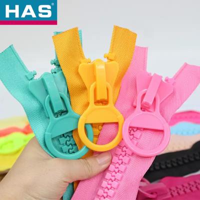 China #20 Giant Teeth Plastic Zipper Open End Big Zipper For Jackets Or Bag for sale