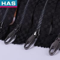 China #5 Black Metal Zipper With Shiny Gun Metal Teeth For Clothing Bags for sale
