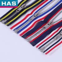 China #5 Colored Metal Striped Luxury Open Ended Zippers for Handbags for sale