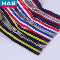 China #5 Colored Metal Striped Luxury Open Ended Zippers for Handbags for sale