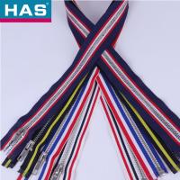 China #5 Colored Metal Striped Luxury Open Ended Zippers for Handbags for sale