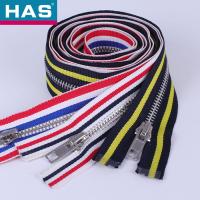 China #5 Colored Metal Striped Luxury Open Ended Zippers for Handbags for sale