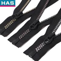 China #5 Gold Square Letter Teeth Resin Zipper With Open Tail And Open Plastic Teeth for sale