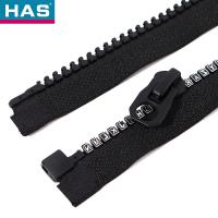 China #5 Gold Square Letter Teeth Resin Zipper With Open Tail And Open Plastic Teeth for sale