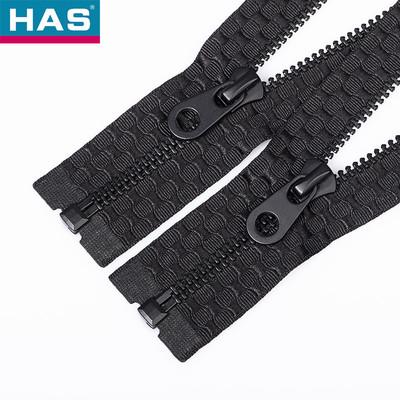 China Antique Copper Open-End Black Metal Zippers For Clothing Or Luggage for sale
