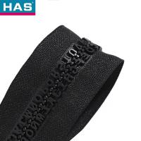 China Open End Resin Zipper With Yellow Specialized Letters For Clothing for sale