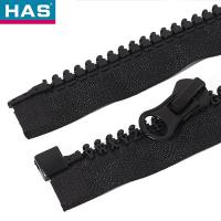 China Open End Resin Zipper With Yellow Specialized Letters For Clothing for sale