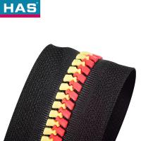 China #3 Dynamic Two-Color Open-End Plastic Zipper for Garments and Bags for sale