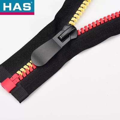 China #3 Dynamic Two-Color Open-End Plastic Zipper for Garments and Bags for sale
